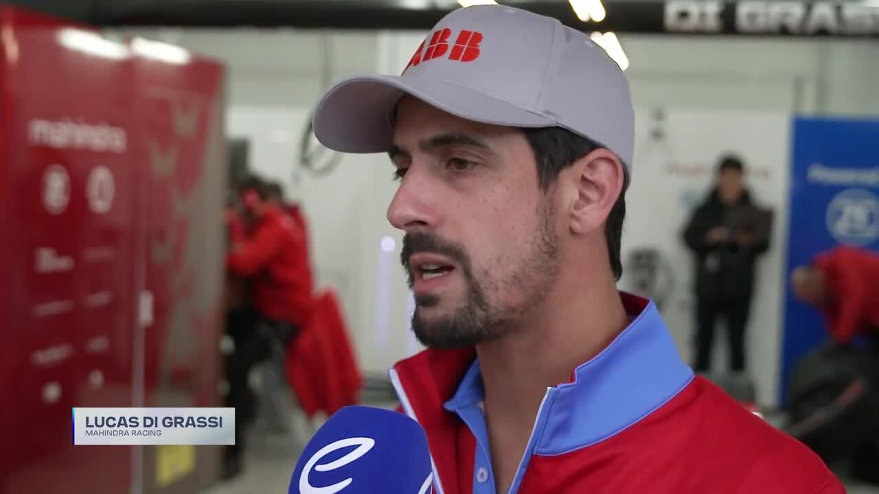 Lucas di Grassi on his first laps with Mahindra Racing