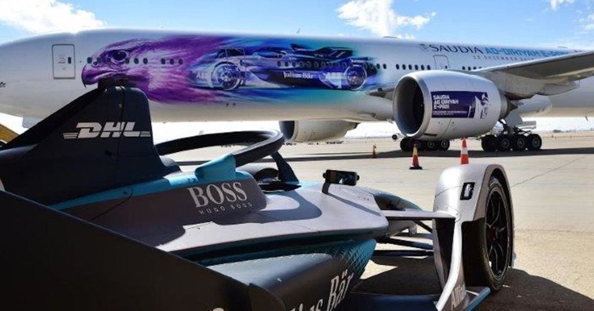 Formula E takes to the skies with new SAUDIA aircraft livery