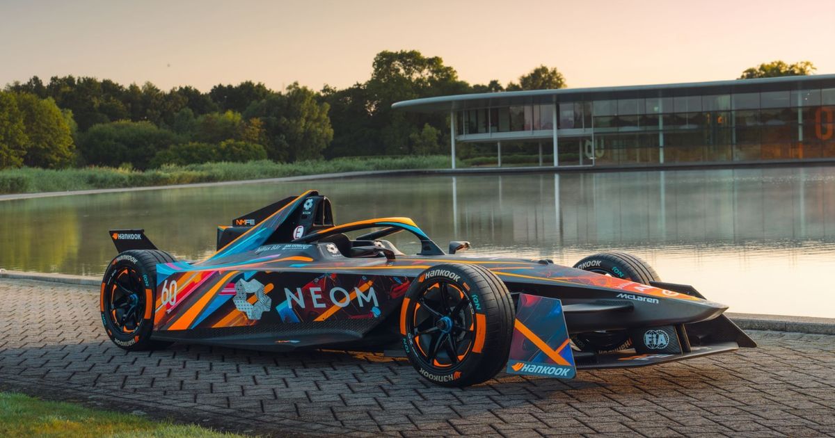 NEOM McLaren shows off 'world first' AI-generated race car livery